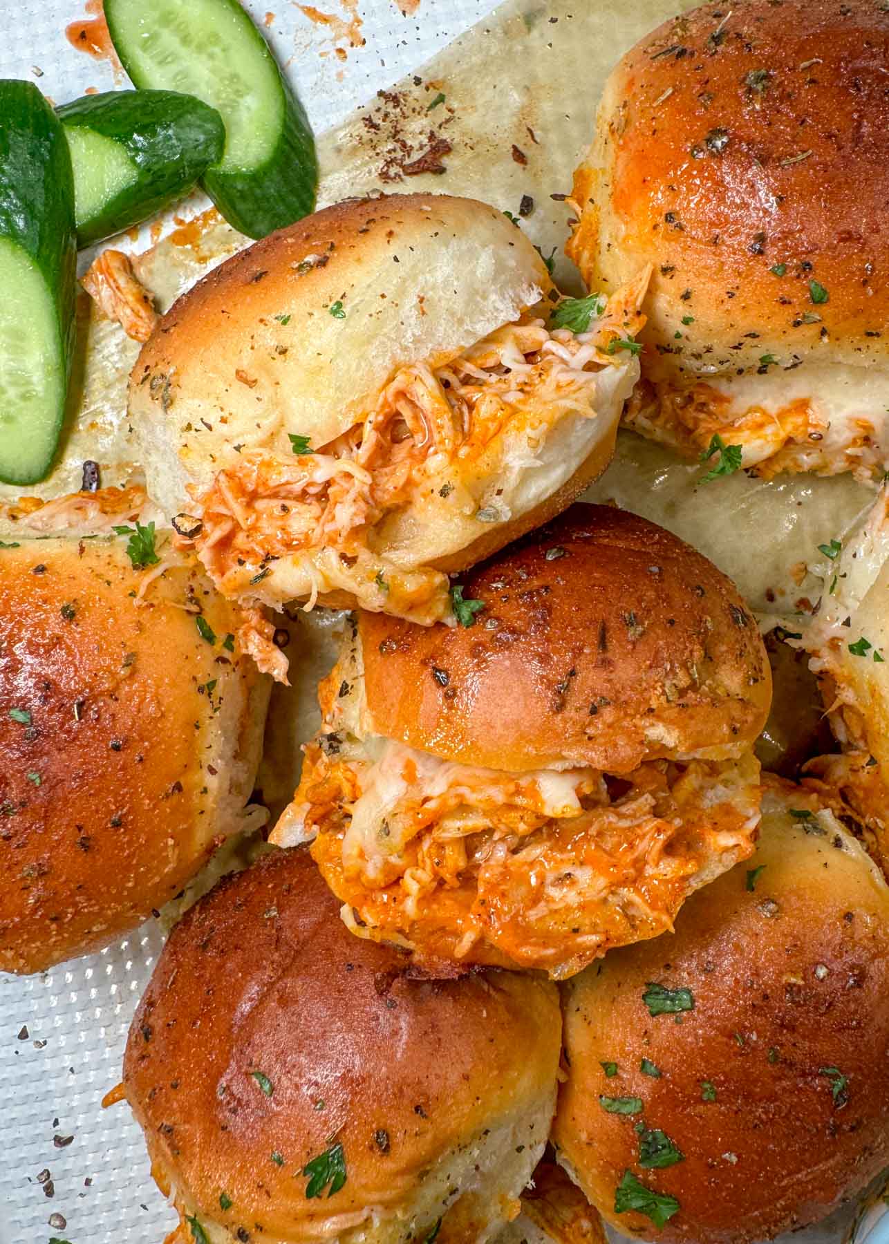Spicy Buffalo Chicken Sliders - The Effortless Cook